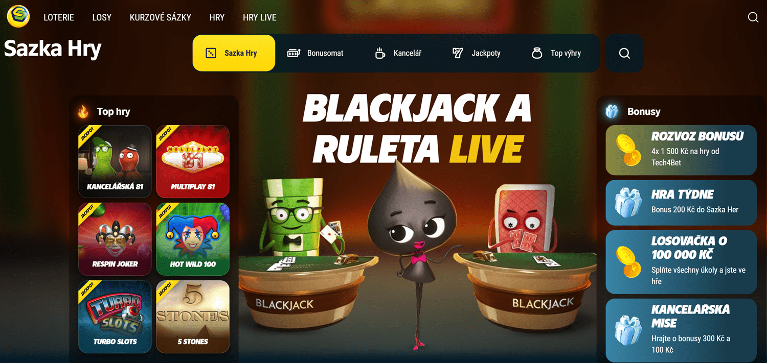 Sazka Hry odměna za registraci | VratnePenize.cz